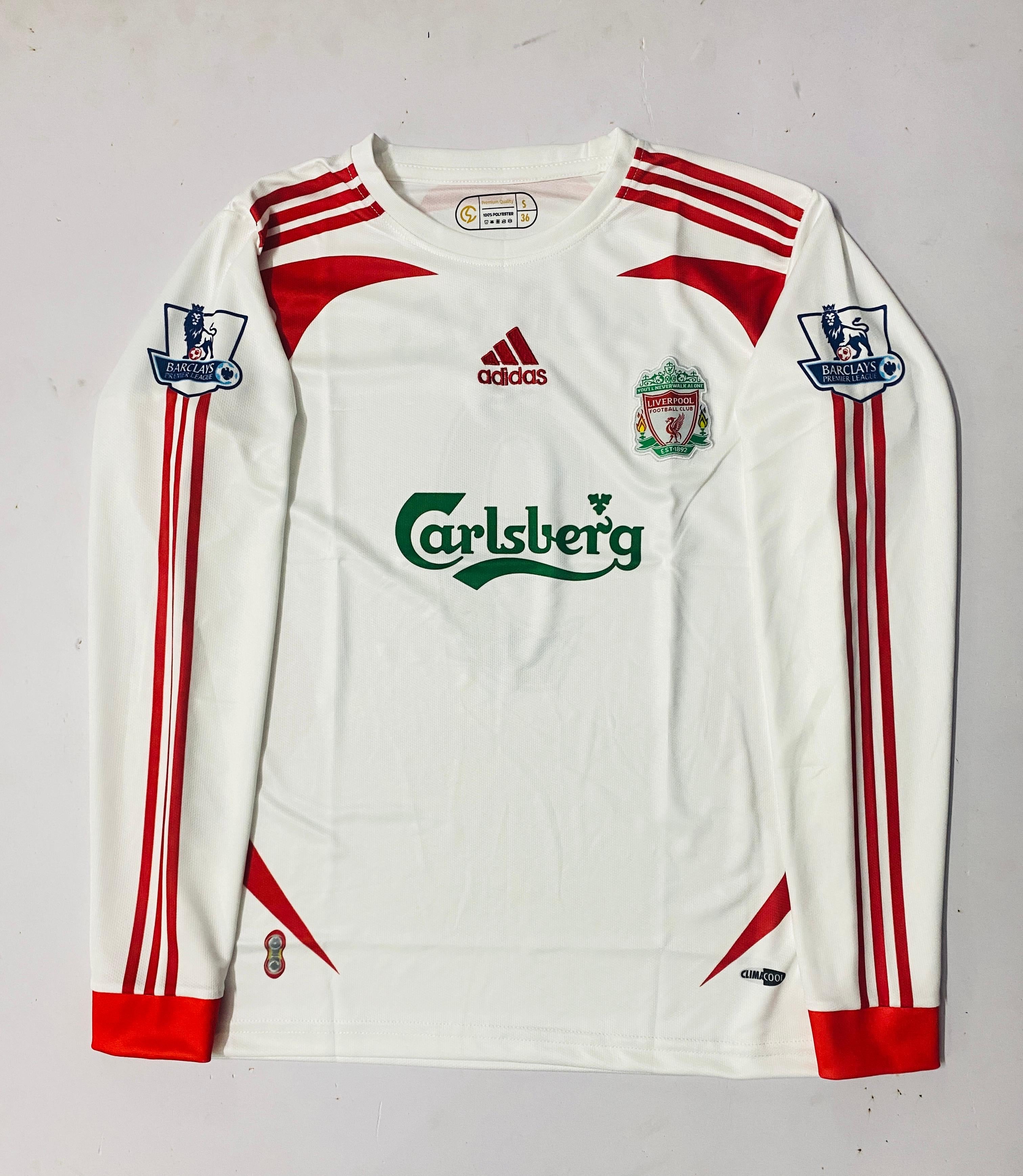 LIVERPOOL FC AWAY 2008 FULL SLEVEE- EMBROIDERY – Ten sports