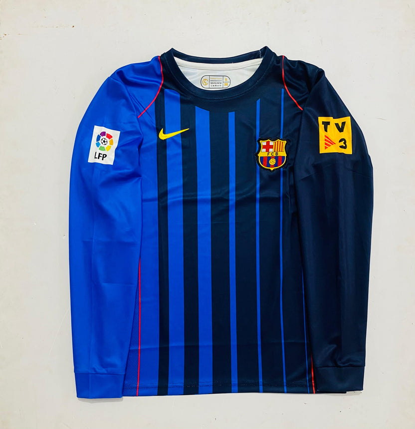 FC BARCELONA 2004/05 AWAY KIT FULL SLEVEE - EMBROIDERY – Ten sports